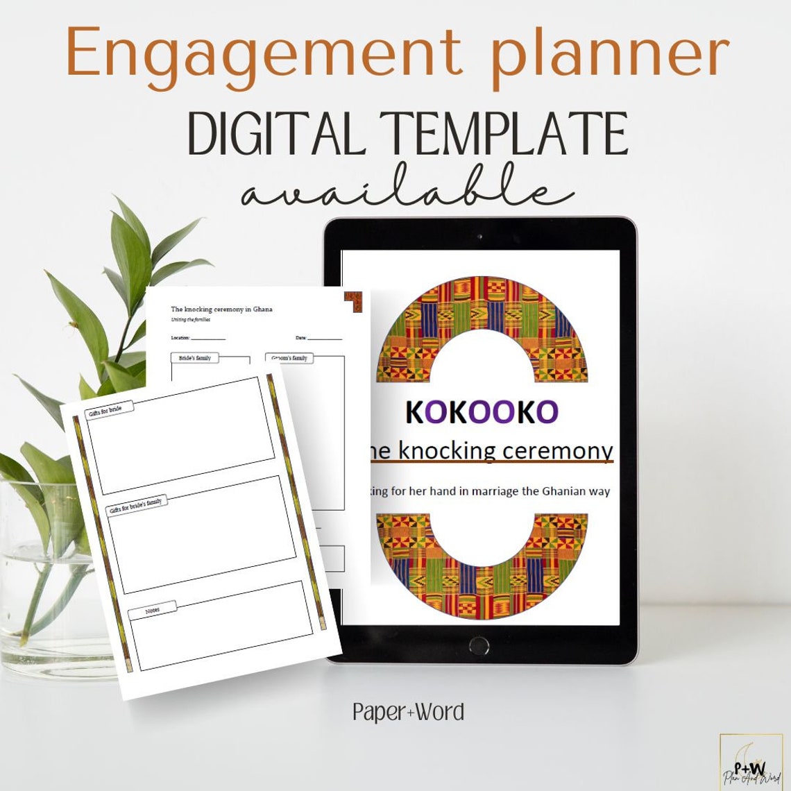 Ghana Traditional Engagement Planning Template Download Option 2 - Etsy UK