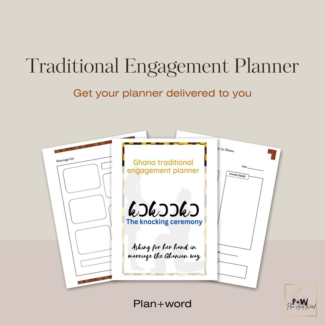 Ghana Traditional Engagement Planning Template Download Option 2 - Etsy UK