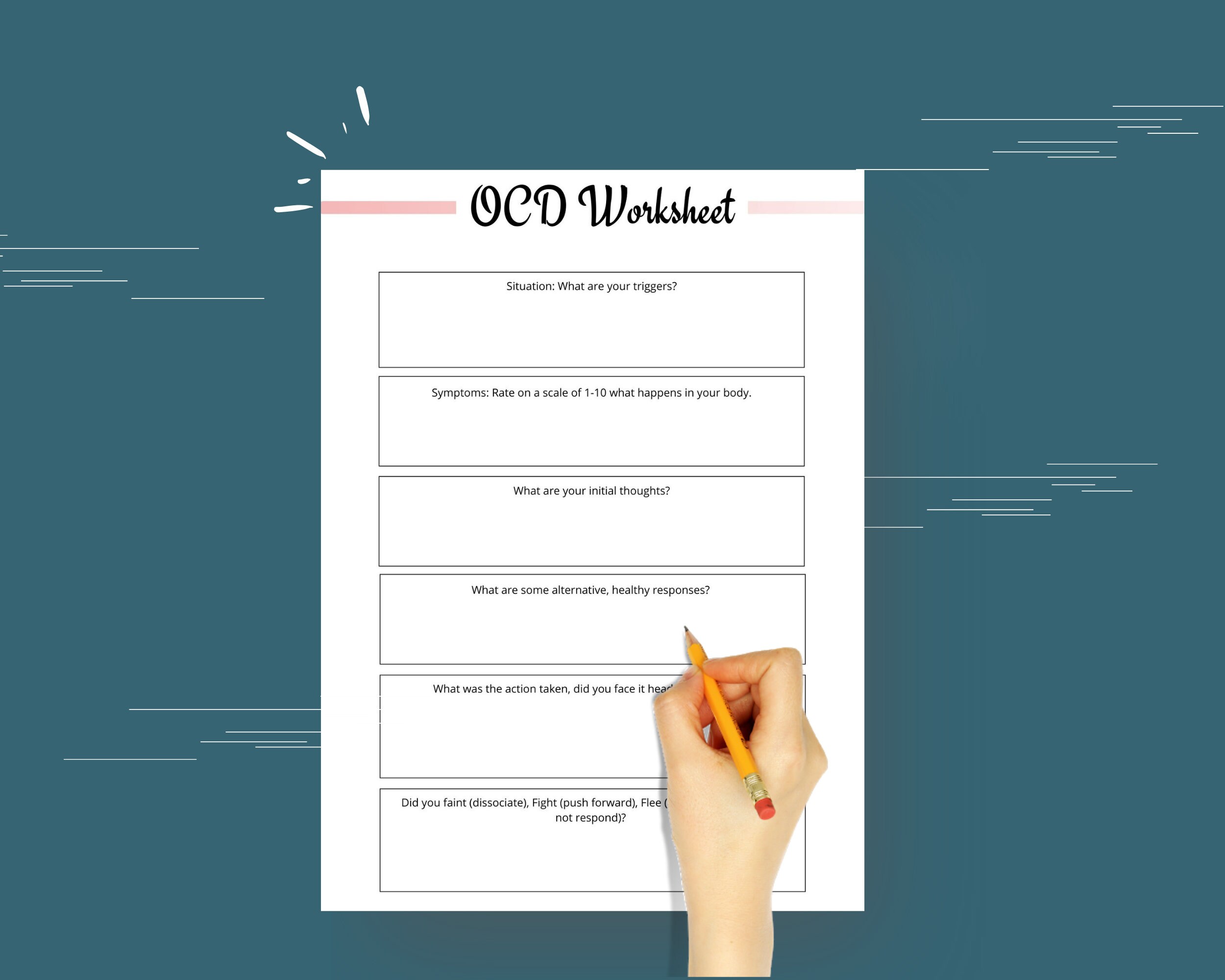 Paper Printable OCD Journal A5 OCD Planner US Letter Pdf Size A4 ...