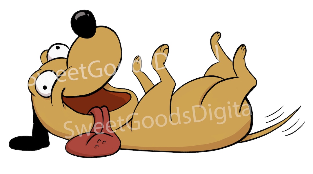 Dog Clip Art - Cartoon Silly Dog PNG - Funny Dog for Printable Art ...