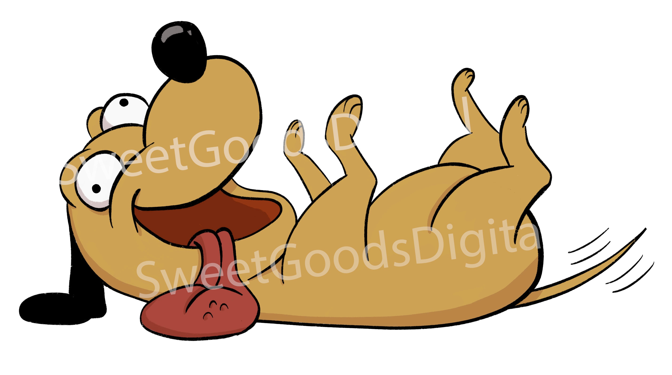Dog Clip Art - Cartoon Silly Dog PNG - Funny Dog for Printable Art ...