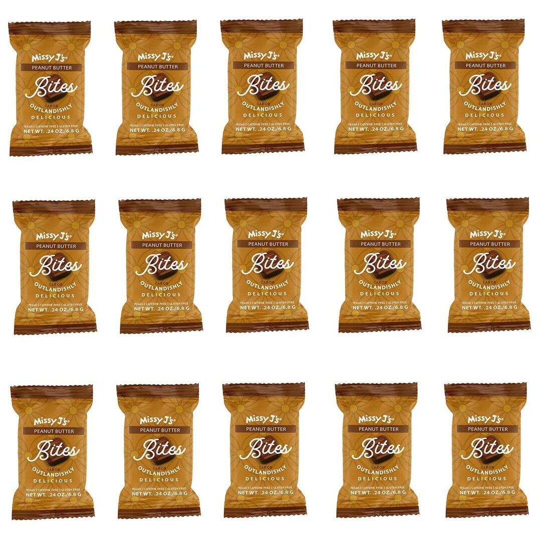 Missy J's Organic Peanut Butter Carob Mini Bites .24 Oz 15 Pack, Made ...