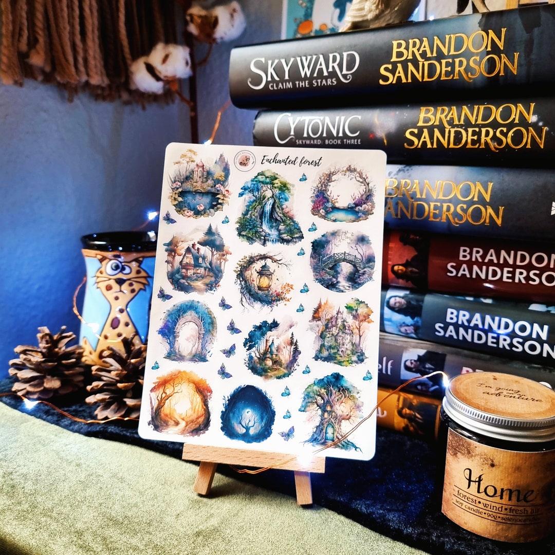 Enchanted Forest Stickers/fantasy Stickers/matt Vinyl Sticker Sheet ...