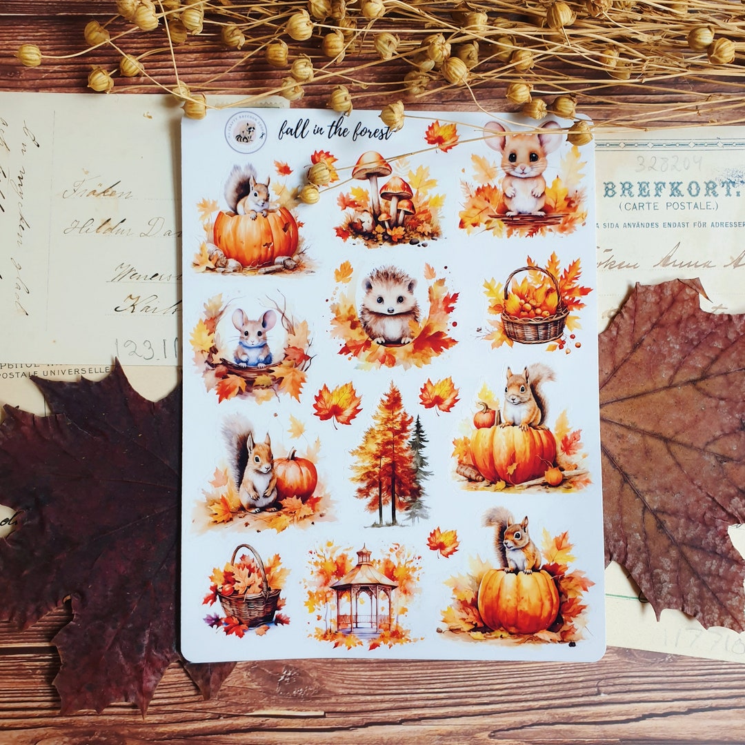 Fall in the Forest Stickers/ Woodland Stickers/transparent Nature ...