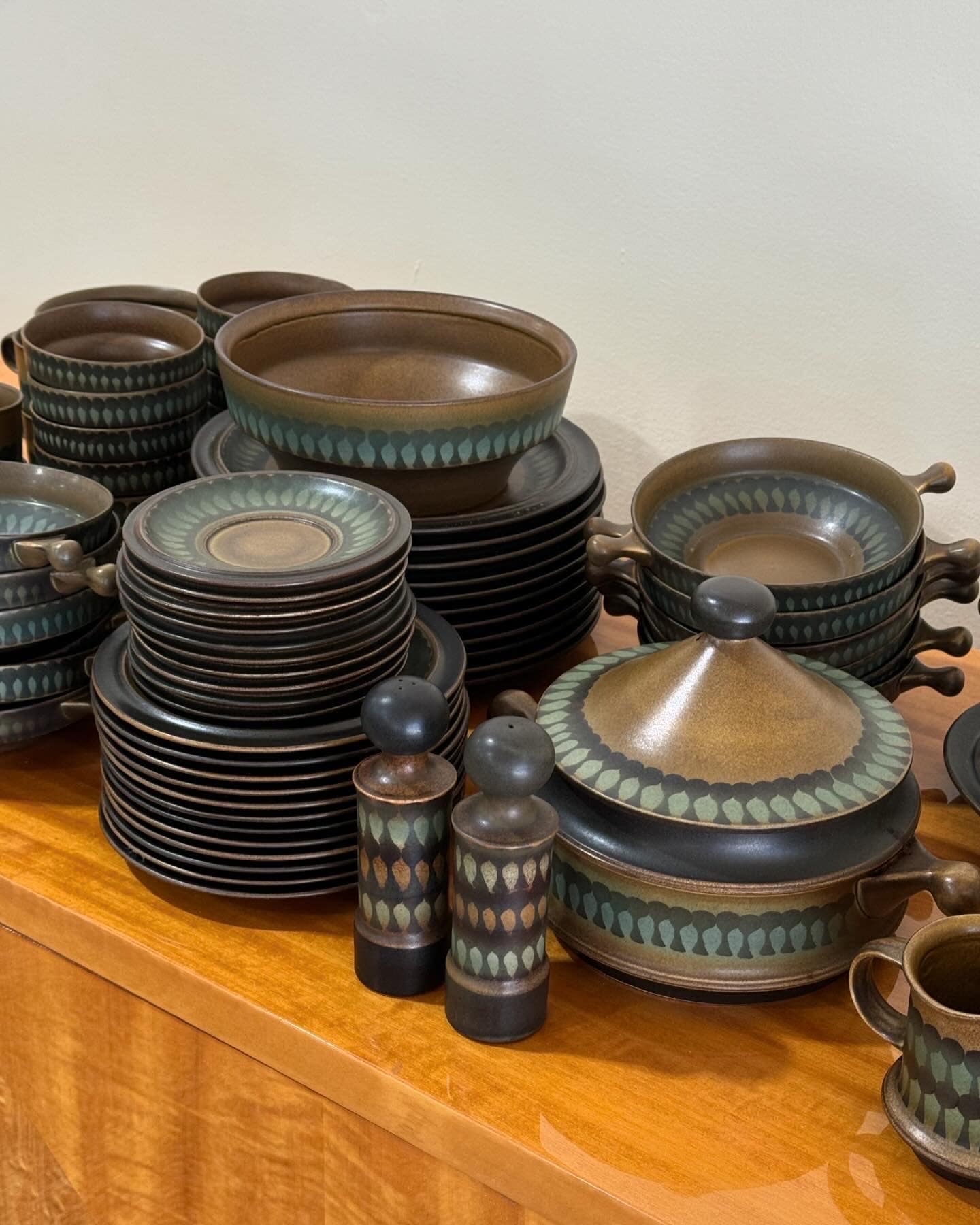 Mid Century 80 Piece Stoneware Set by Goebel Wallis West Germany - Etsy