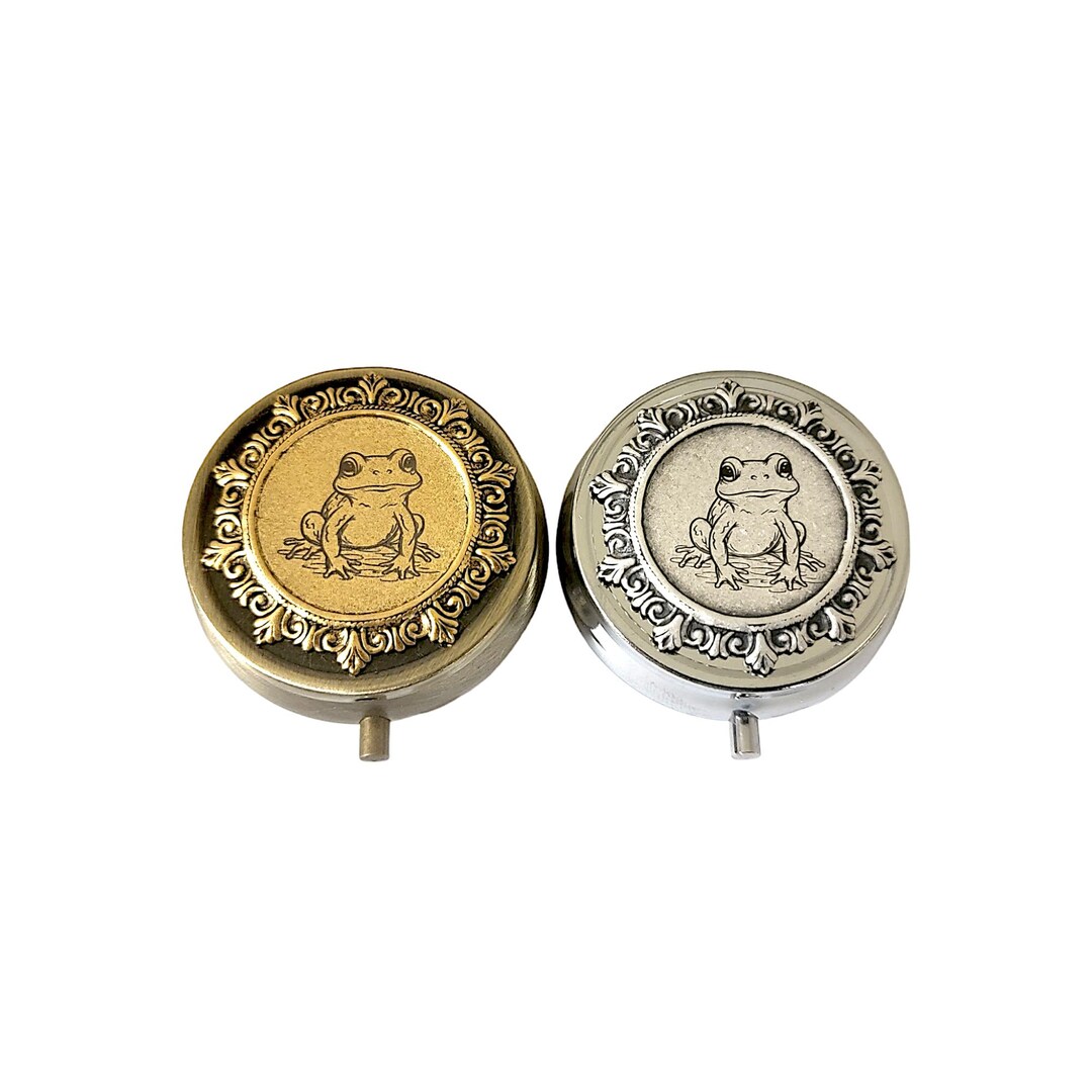 Handmade Engraved Pillbox Frog Toad Pill Box - Etsy