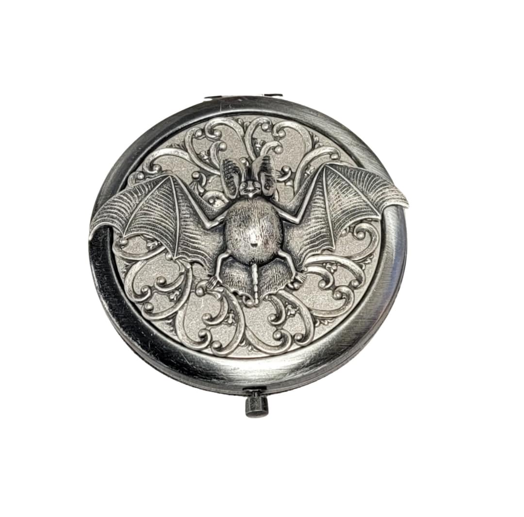Handmade Silver Bat Steampunk Compact Mirror - Etsy