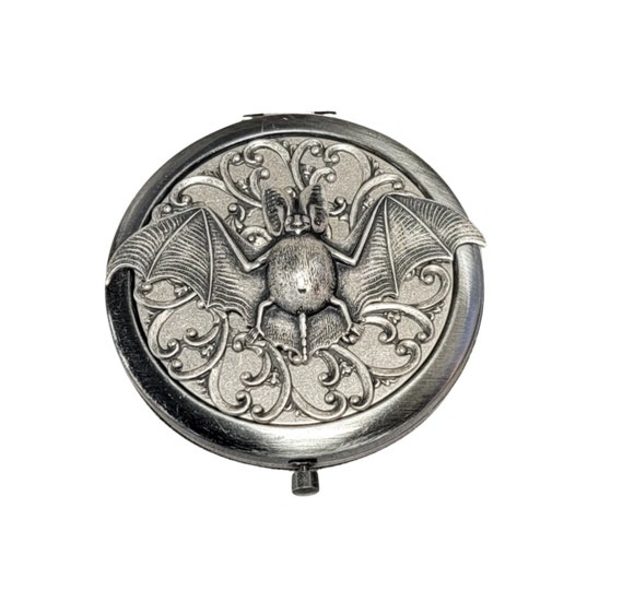 Handmade Silver Bat Steampunk Compact Mirror | Etsy