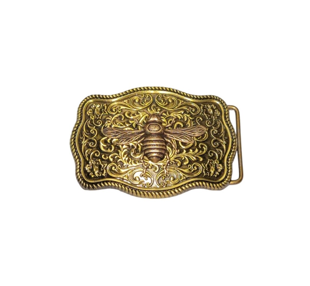 Handmade Oxidized Brass Bee Belt Buckle - Etsy