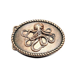 Handmade Bronze Octopus Belt Buckle - Etsy
