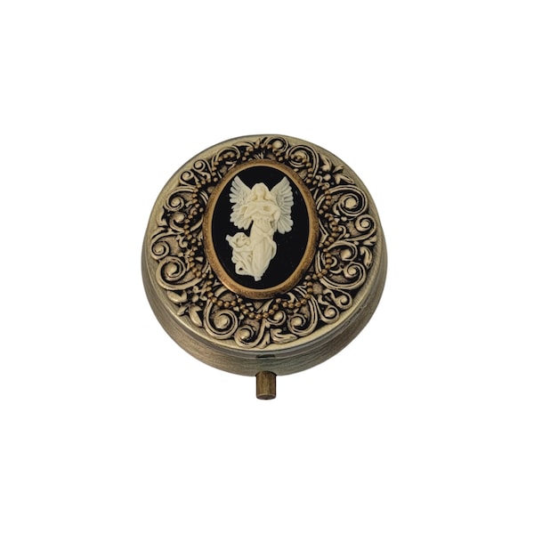 Antique Angel Pill Box - Etsy