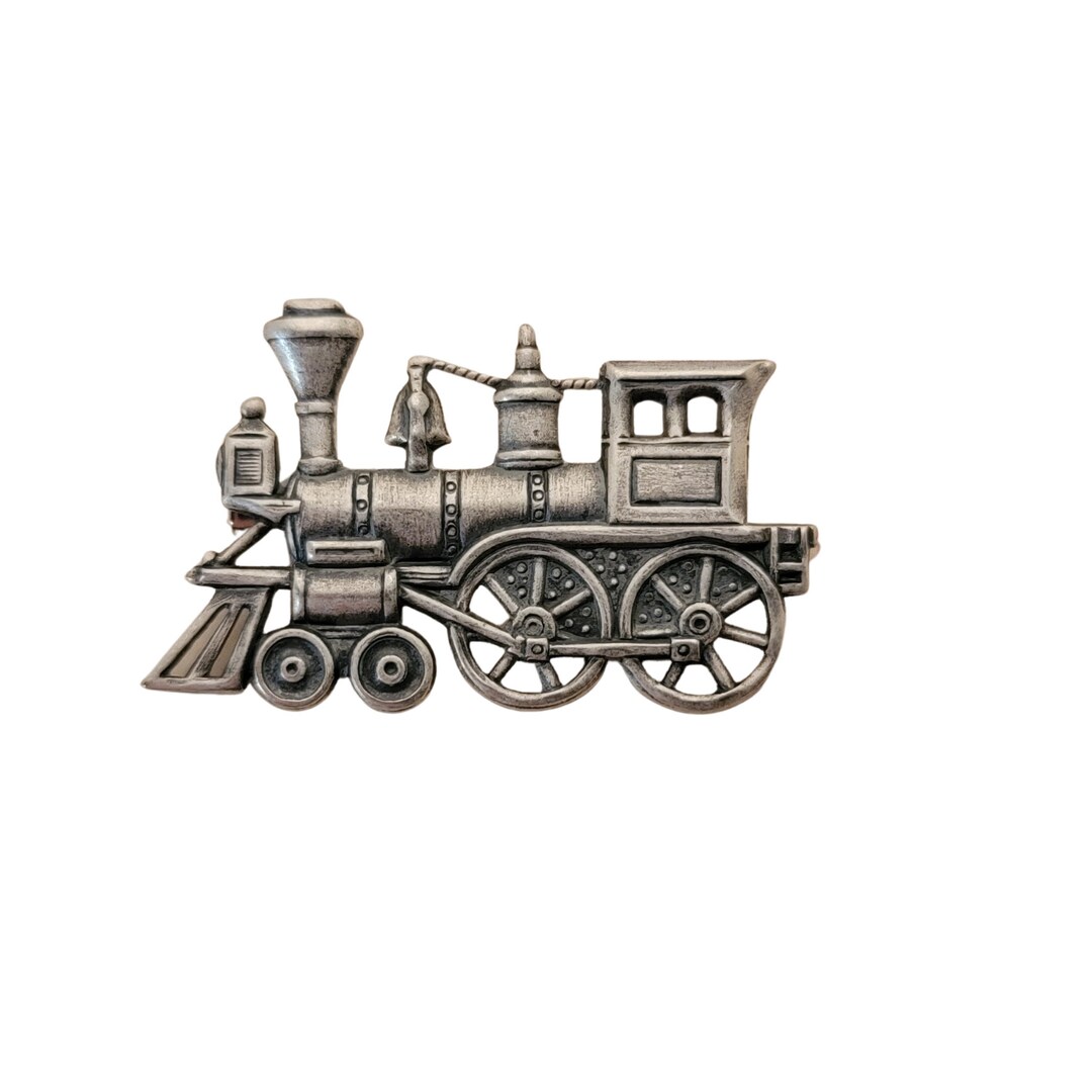 Handmade Oxidized Silver Steampunk Train Brooch Pin - Etsy