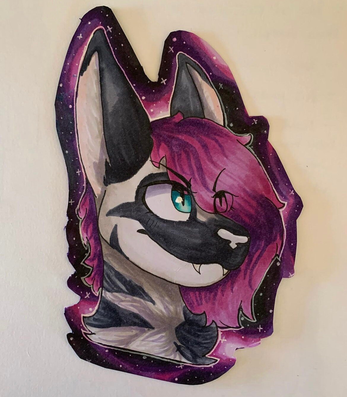 Custom Galaxy Fursona Badge for Furry Conventions, Laminated Badge ...