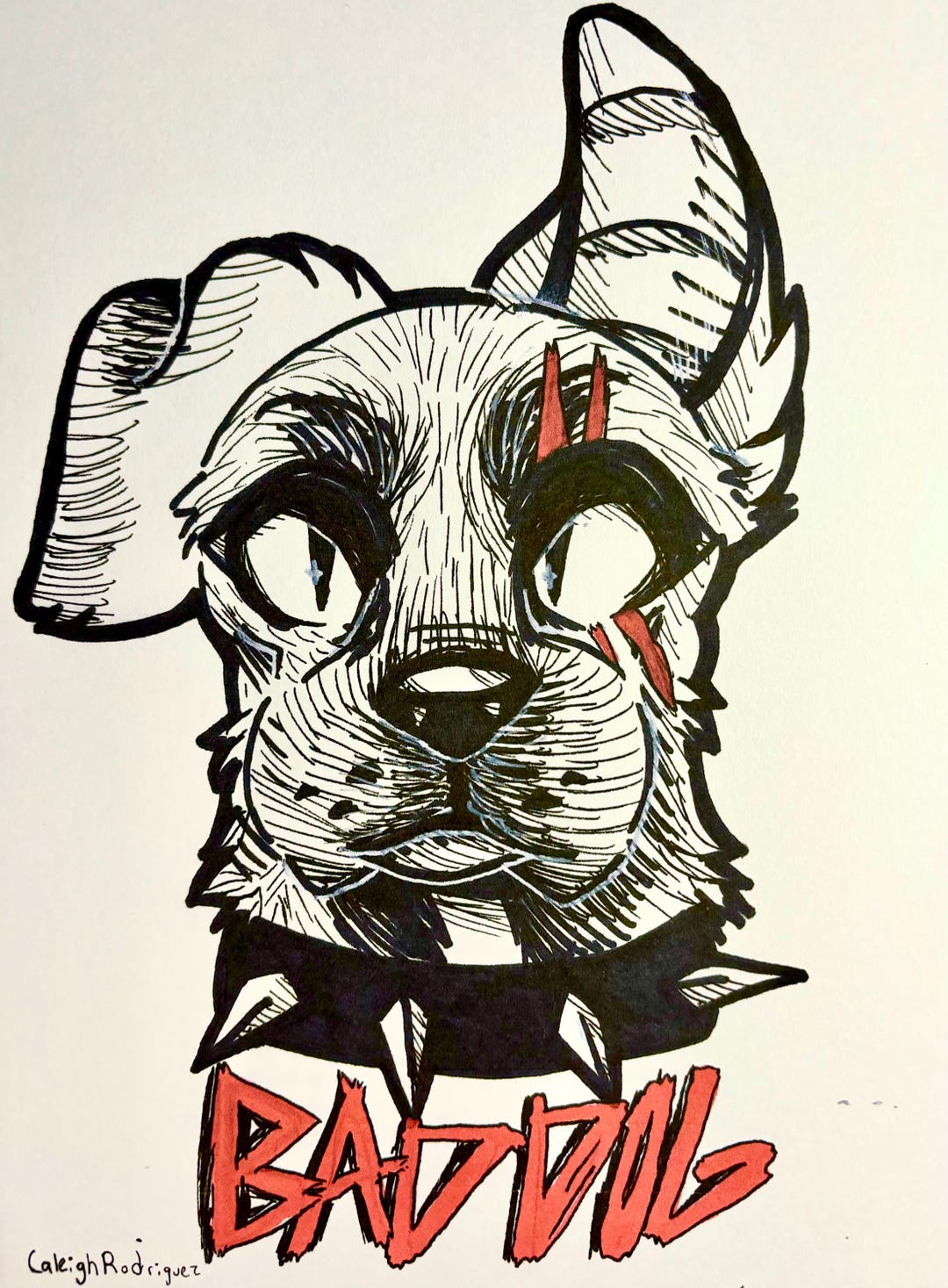BAD DOG Art Print, Grunge Aesthetic, Emo Drawing, Furry Art, Cool Art ...