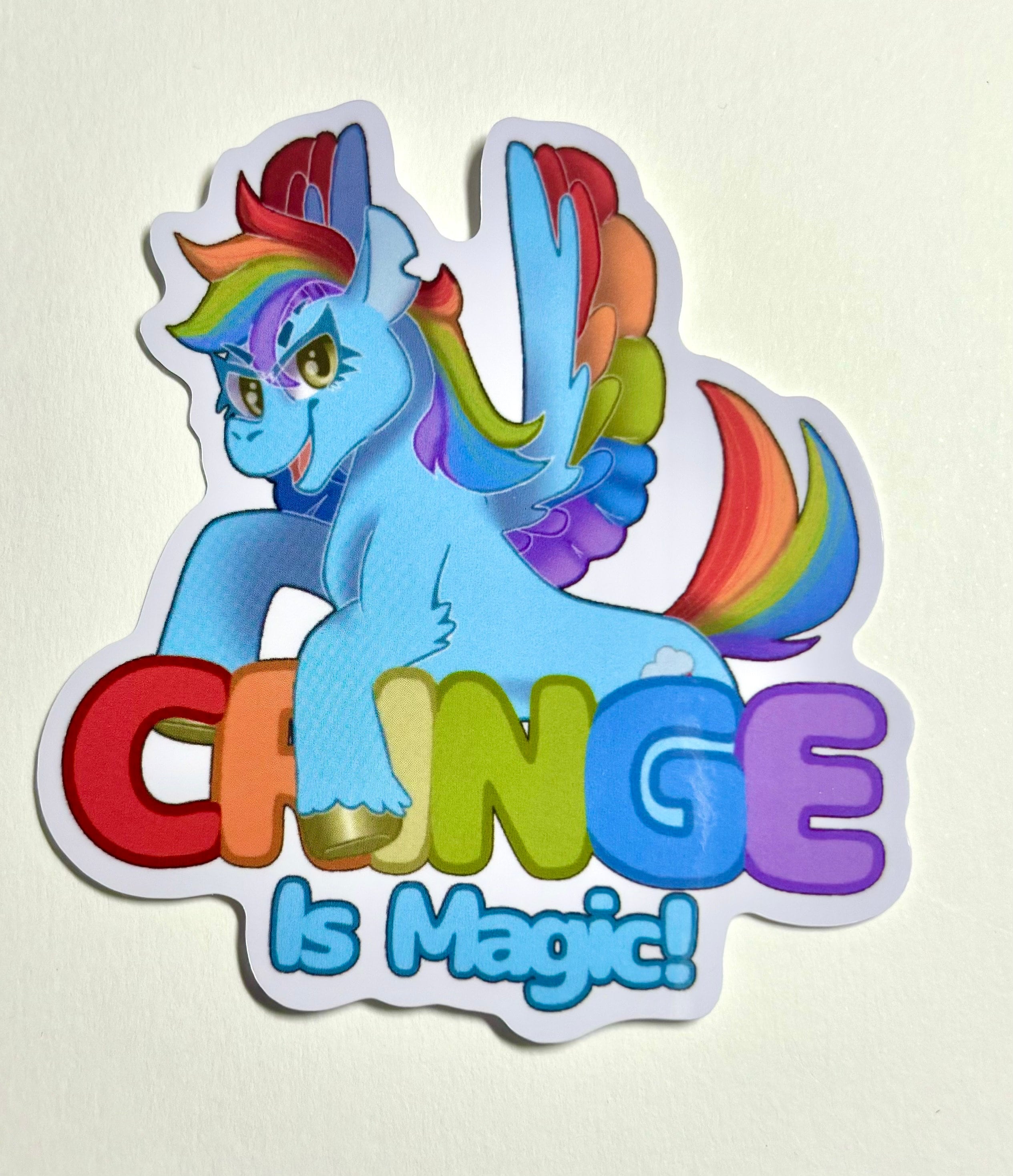 Cringe is Magic! My Little Pony Sticker, 3 Inch, Rainbow Dash Merch ...