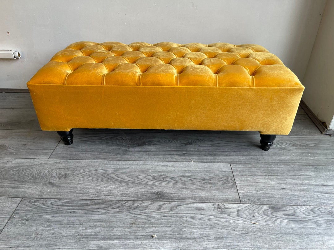 Handmade Chesterfield Traditional Footstool Coffee Table Footrest - Etsy UK