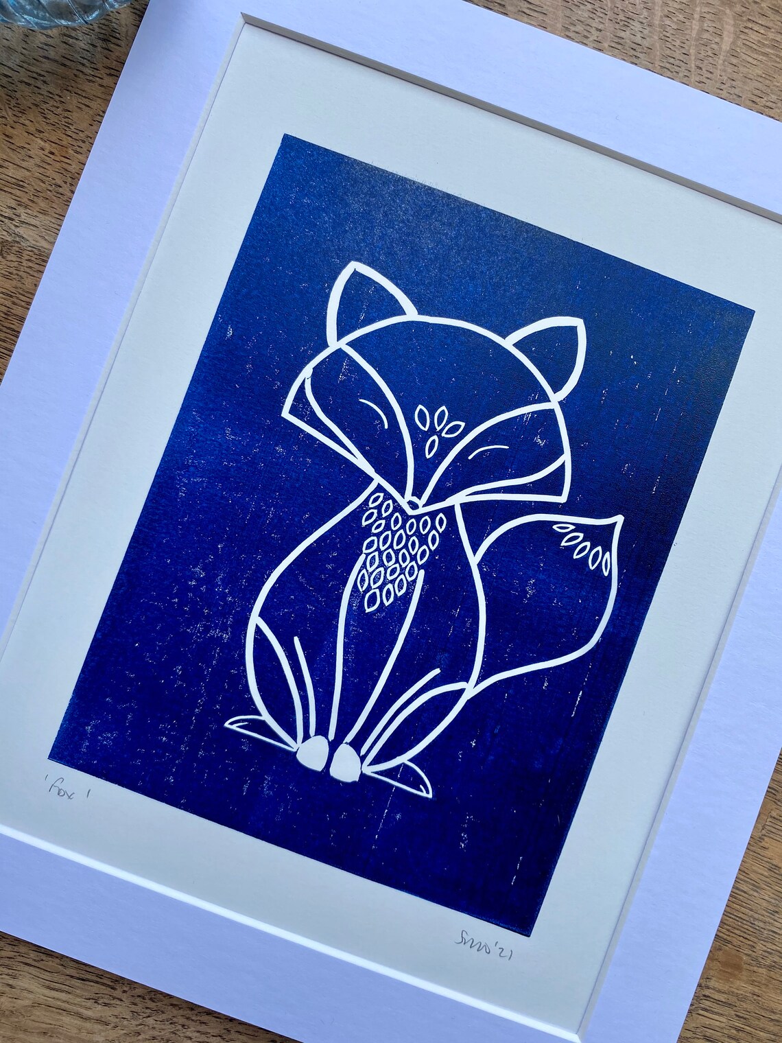 Fox Lino Print - Etsy