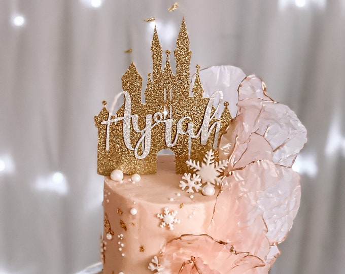 Personalized Disney Princess Castle Cake Topper - Etsy