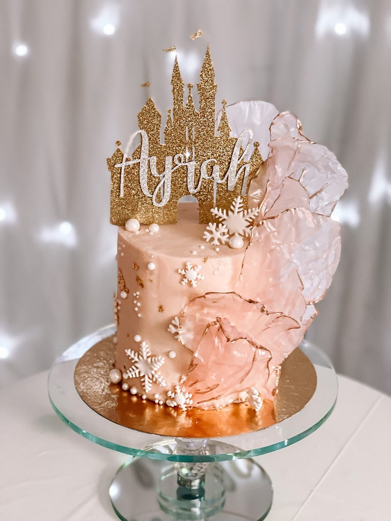 Personalized Disney Princess Castle Cake Topper - Etsy