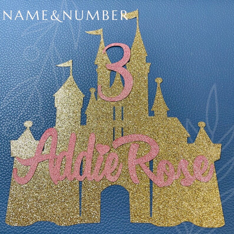 Personalized Disney Princess Castle Cake Topper - Etsy