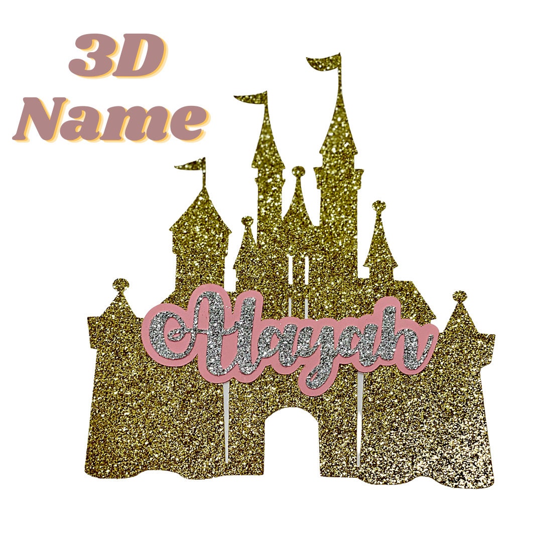 Personalized Disney Princess Castle Cake Topper - Etsy