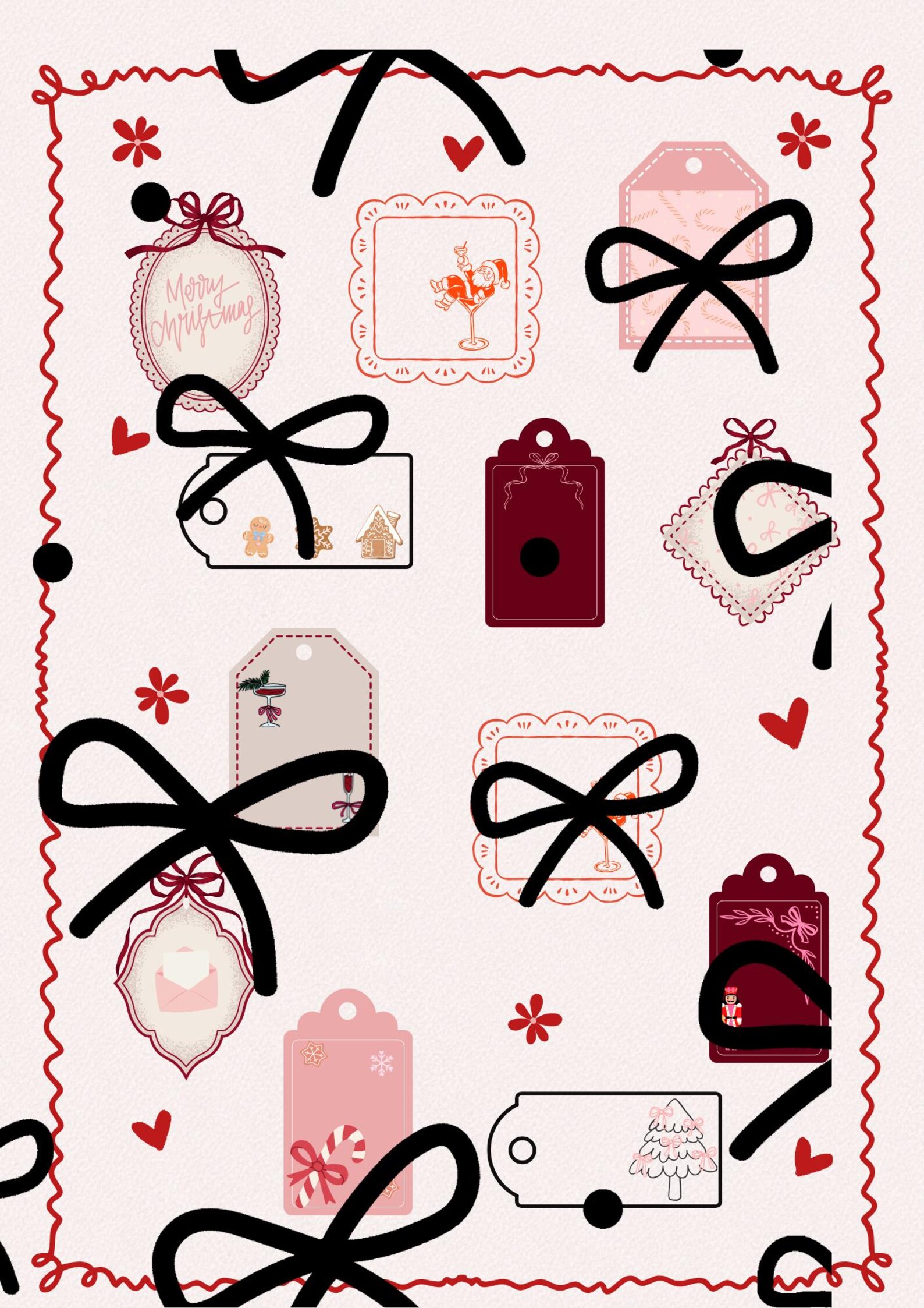 Aesthetic Printable Christmas Tags - Etsy