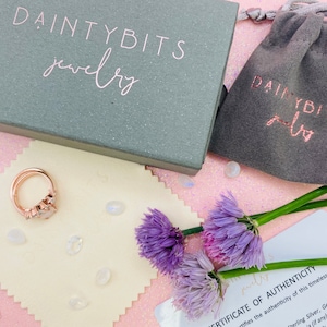 Angelic Amethyst Ring Set, Promise Ring, Stacking Ring, Natural ...