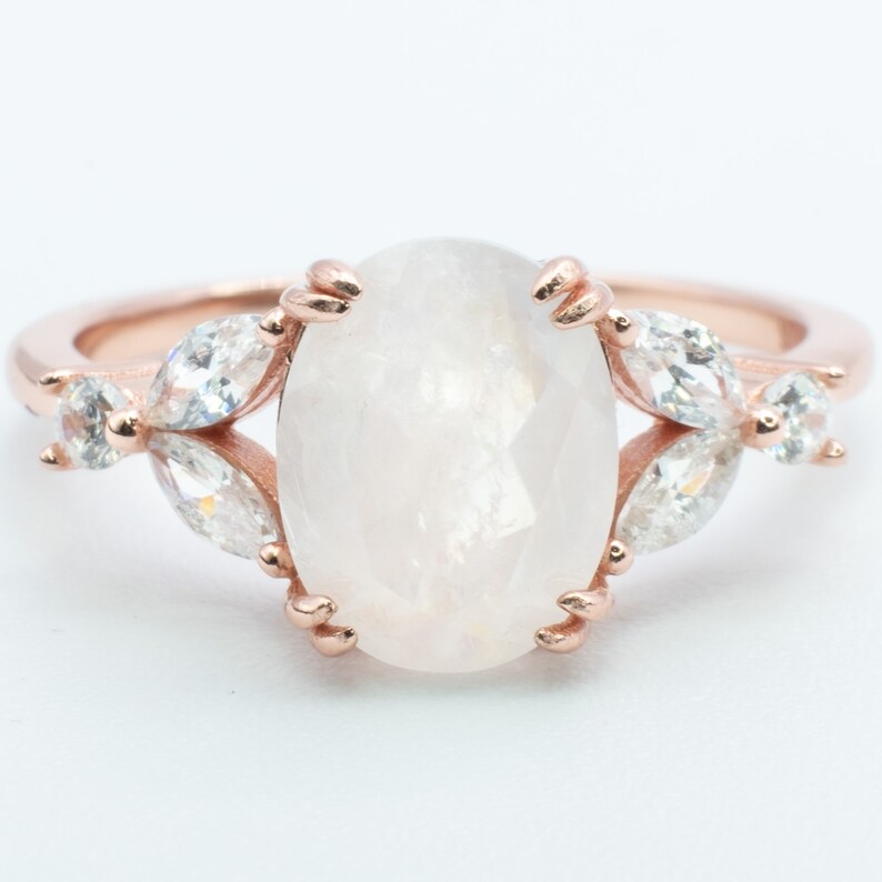 Enchanted Moonstone Ring Promise Ring Simple Ringrainbow - Etsy