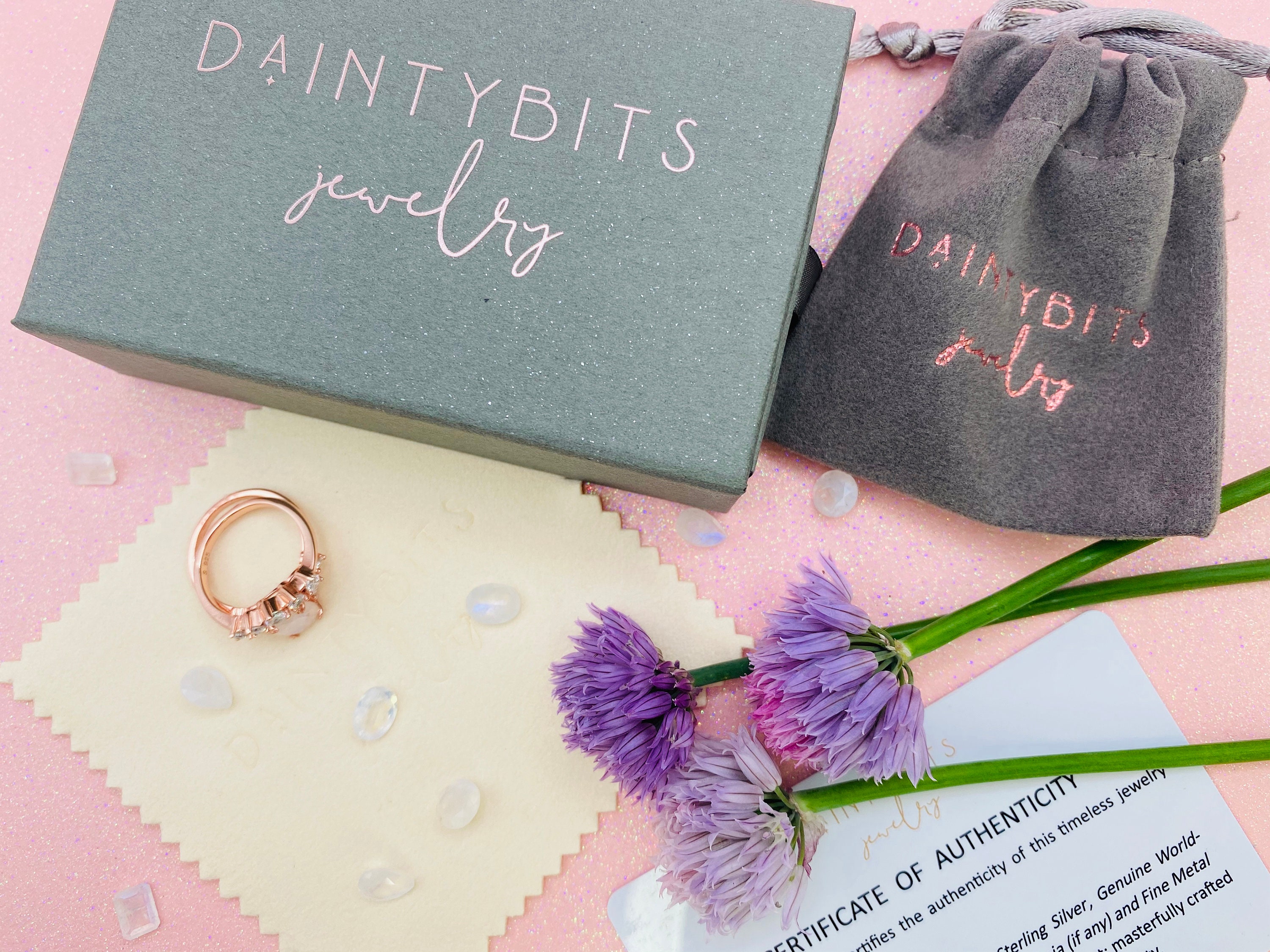 Spirit Moonstone Ring Set Promise Ring Stacking Ring - Etsy