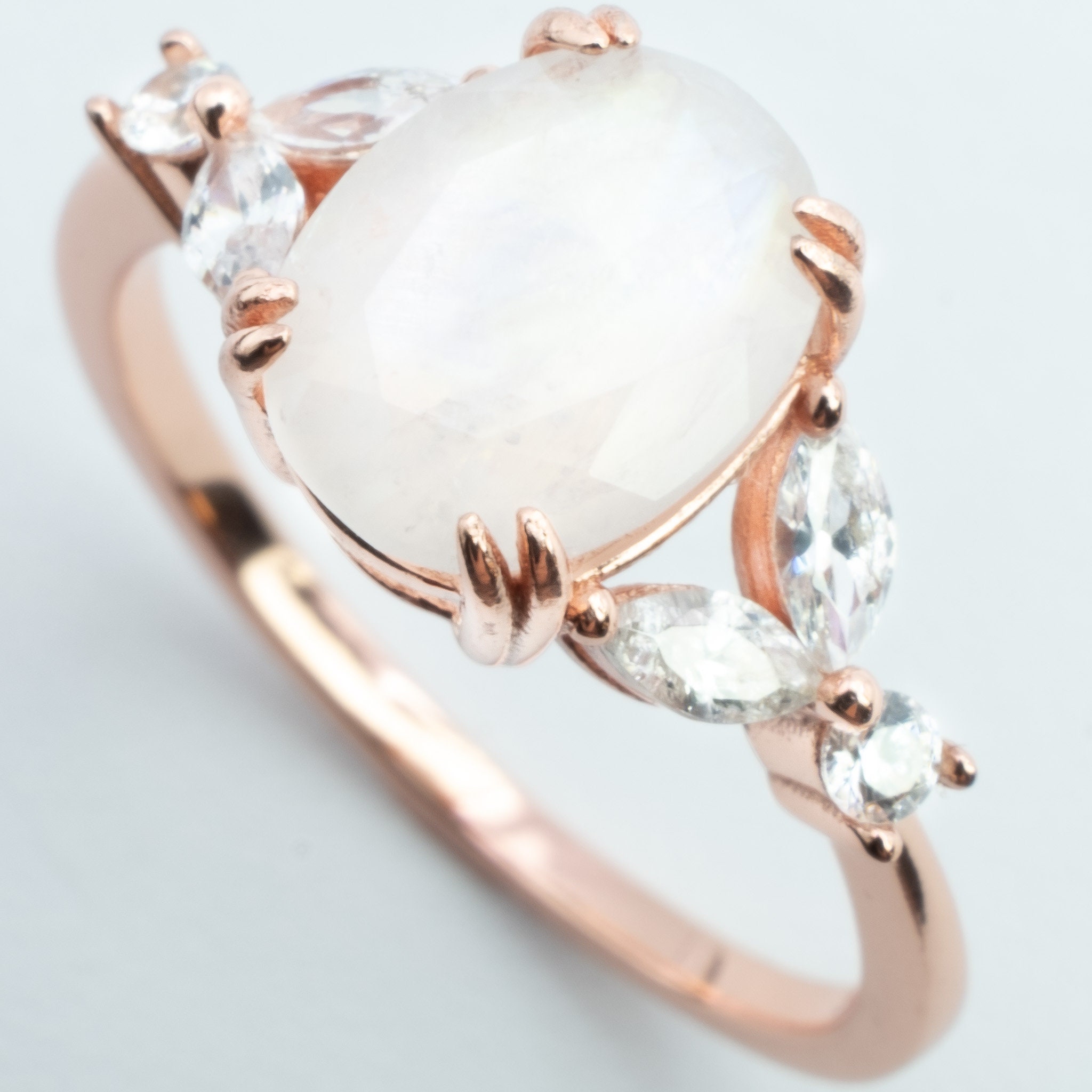 Enchanted Moonstone Ring Promise Ring Simple Ringrainbow - Etsy