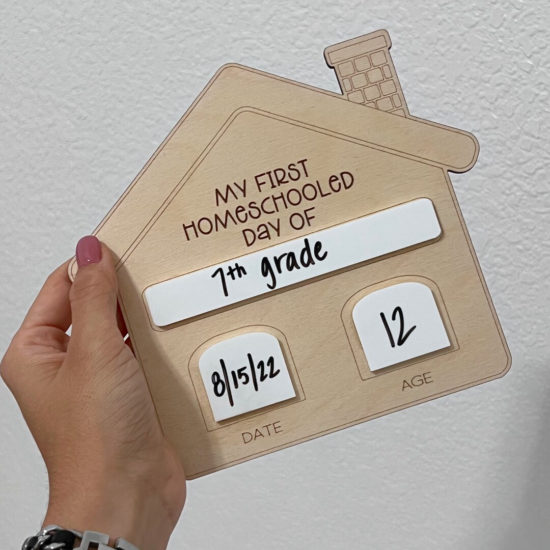 Homeschool 1st Day Sign, Custom First Day of School Board, Back to ...