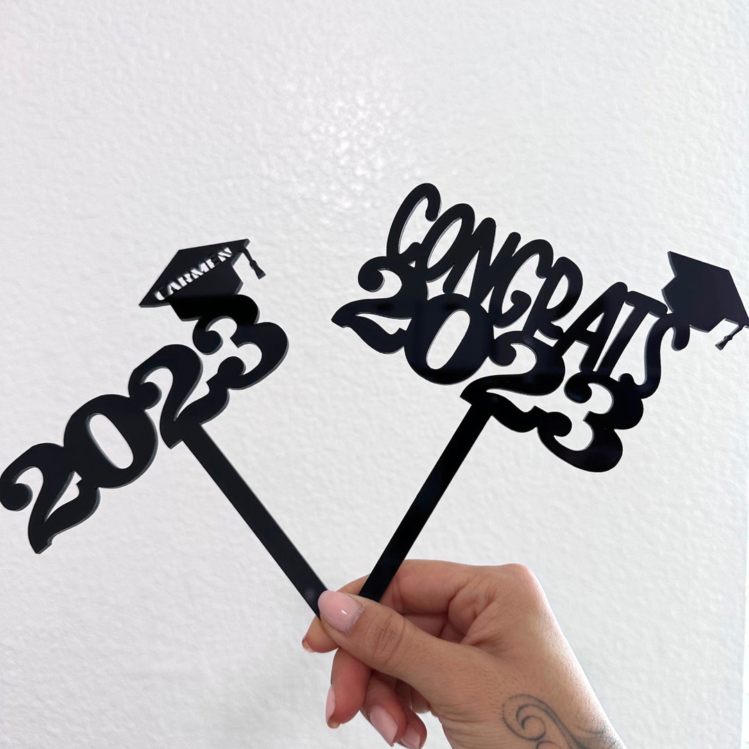Acrylic Graduation Cake Topper, Graduation 2023 - Etsy