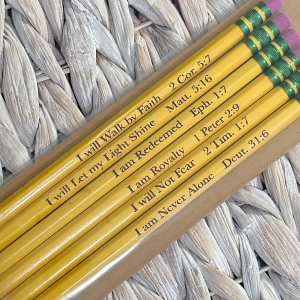 Bible Verse Pencils - Etsy