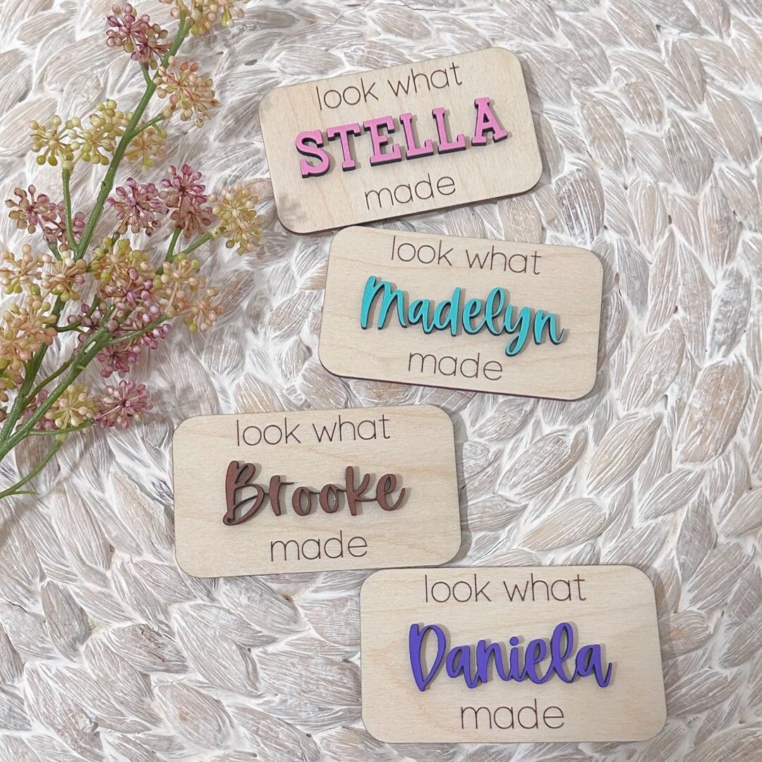 Kids Magnets | Personalized Look What I Made Magnets | Kids Name ...