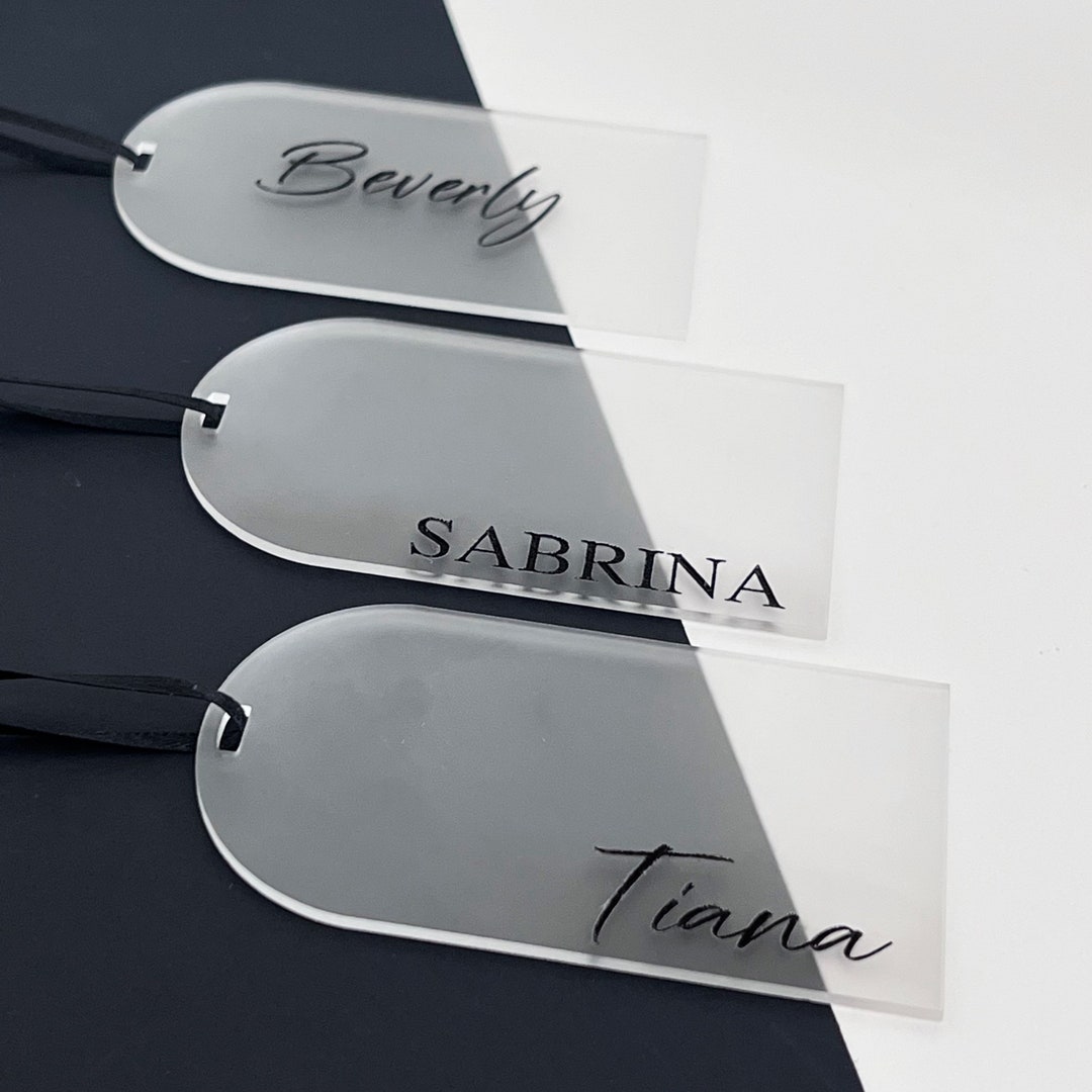 Frosted Acrylic Place Cards, Name Card, Wedding Decor, Wedding Gift ...