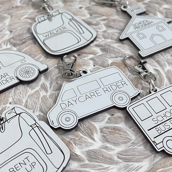 Car Name Tag School - Etsy
