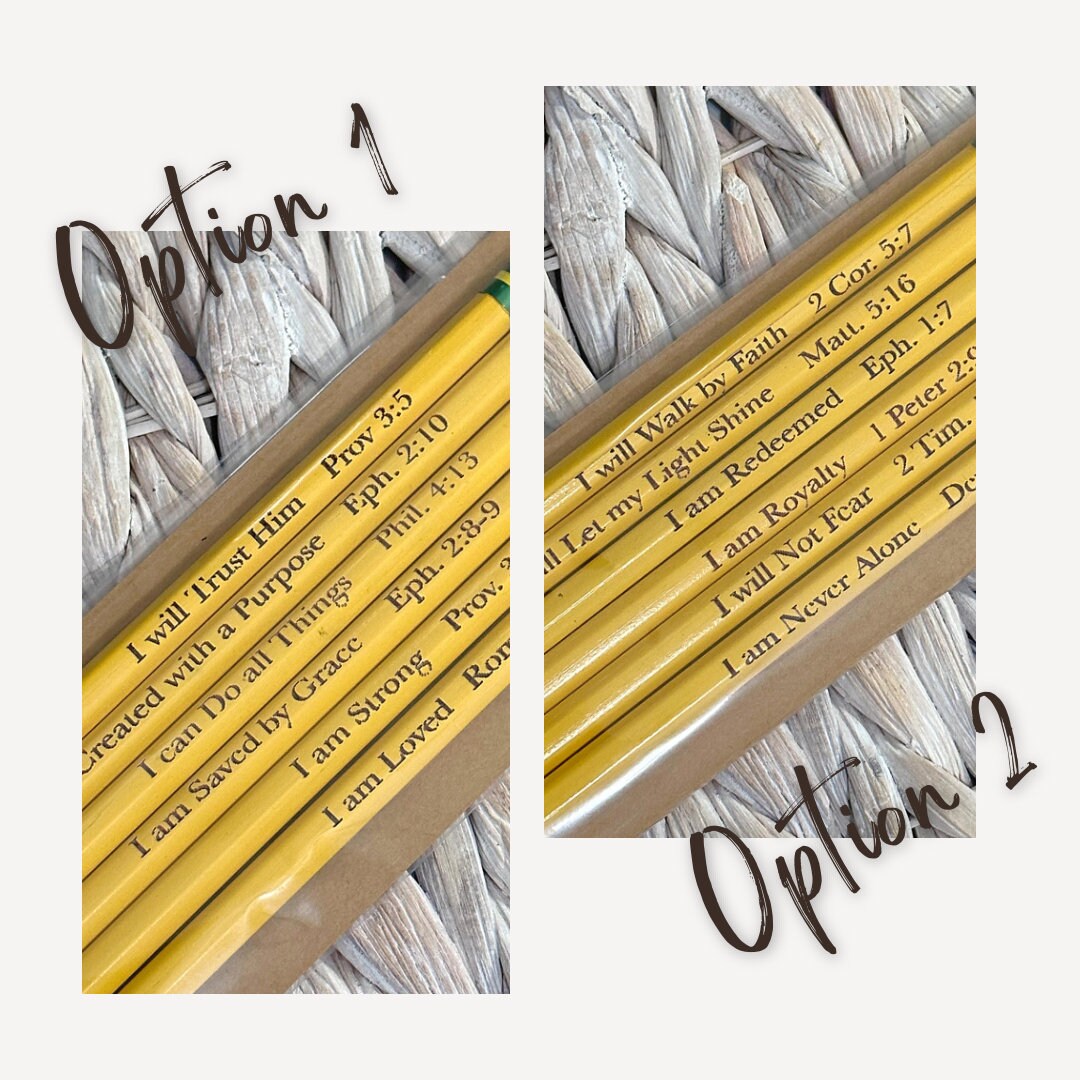 Bible Verse Pencils, Back to School, Personalized Pencils, Birthday ...
