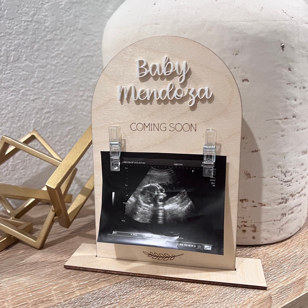 Personalized Pregnancy Announcement Sign | Pregnancy Gift | Ultrasound ...