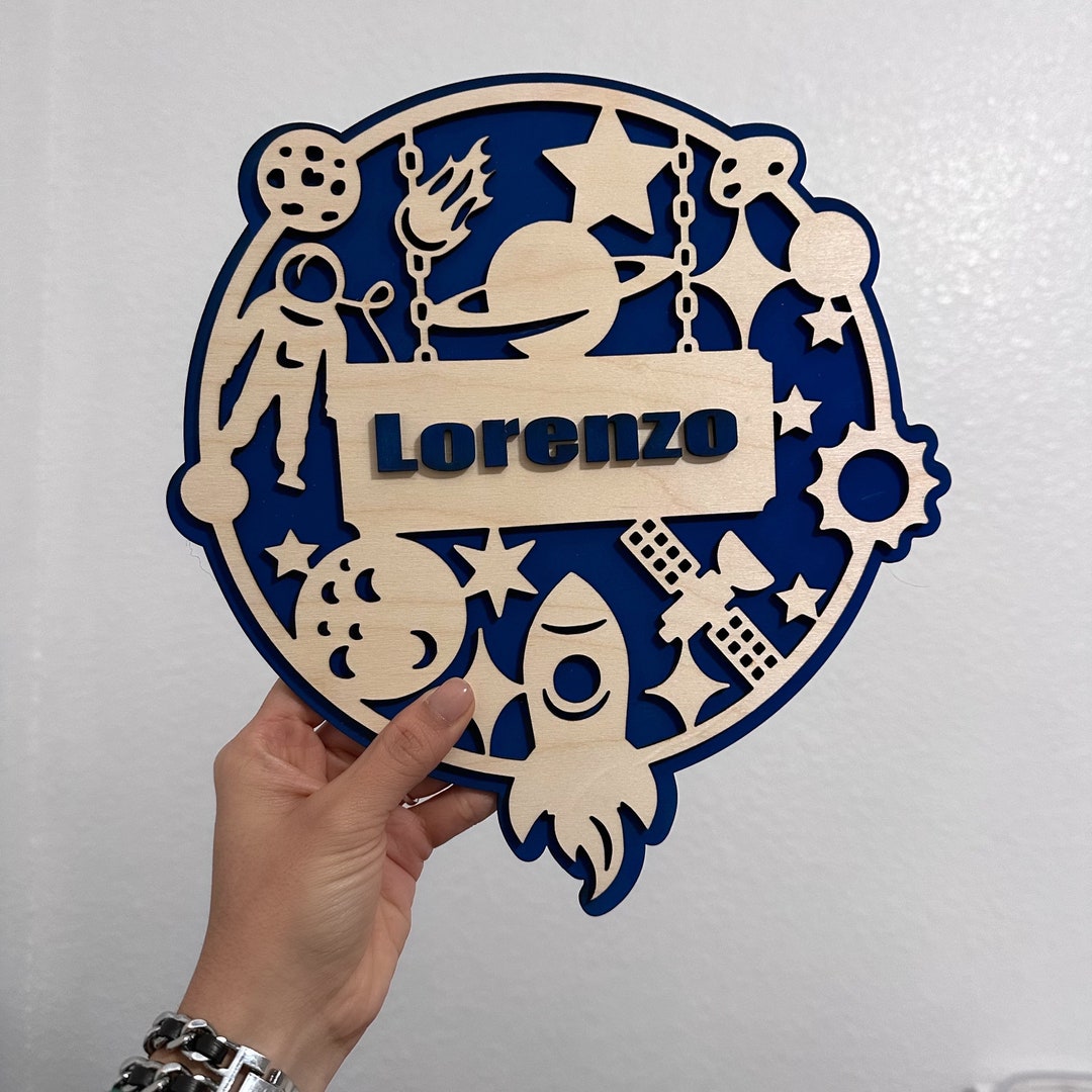 Galaxy Sign, Custom Wooden Sign, Custom Name Sign, Space Sign , Nursery ...