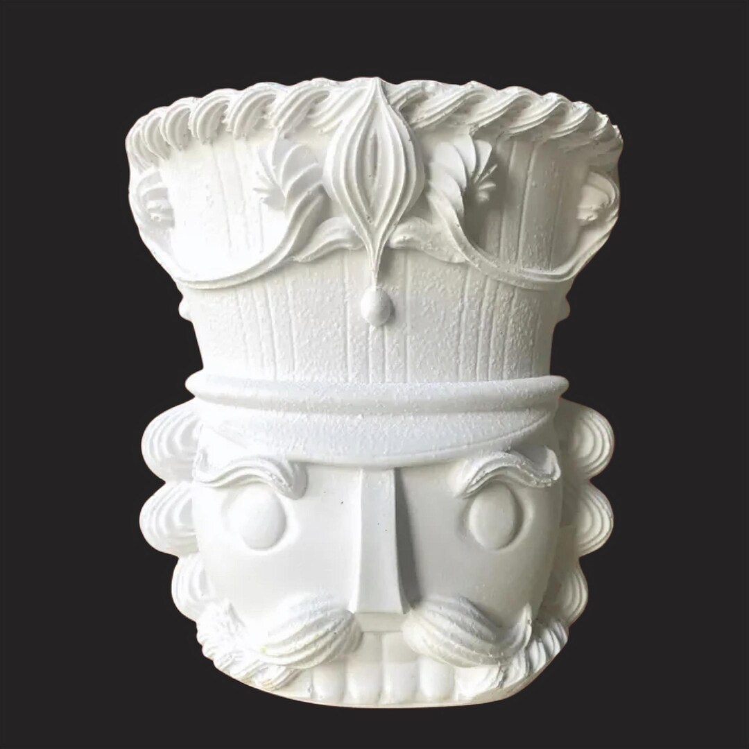 Big Nutcracker Head Pot Paintable Nutcracker Bisque Unpainted Christmas ...