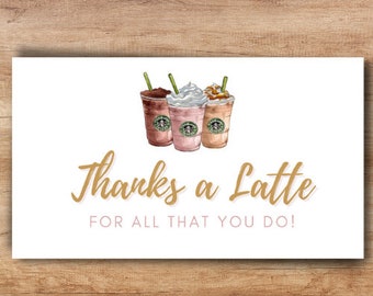 Starbucks Thanks a Latte - Etsy