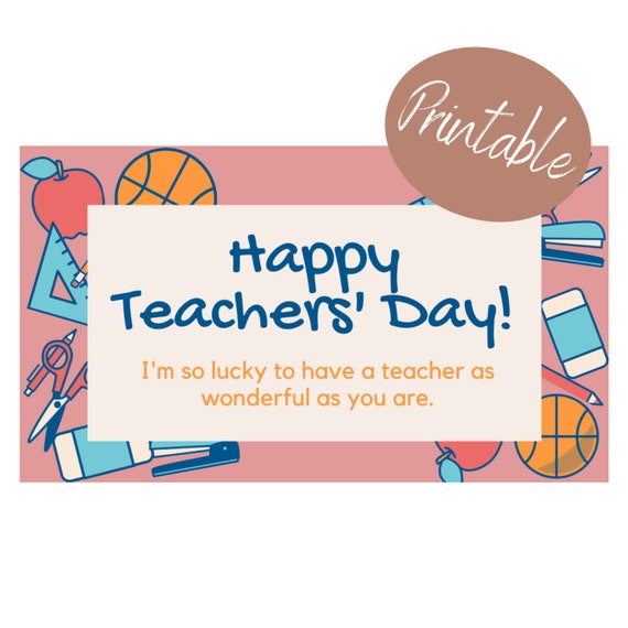 Teacher's Day Printable Gift Tag | Etsy