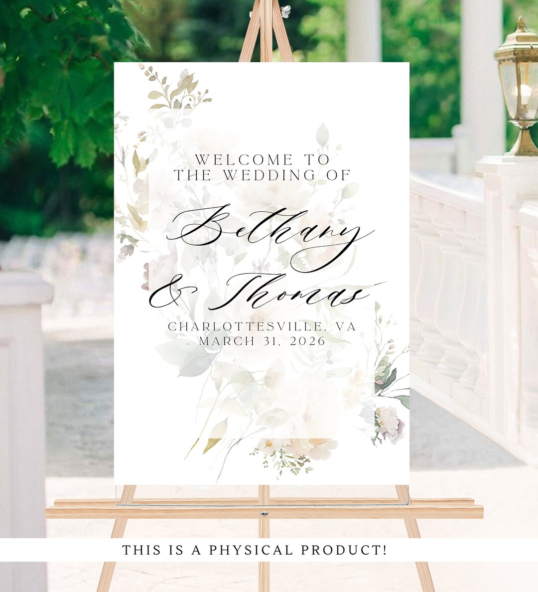 Pastel Floral Wedding Welcome Sign Pastel Wedding Signage Wedding ...