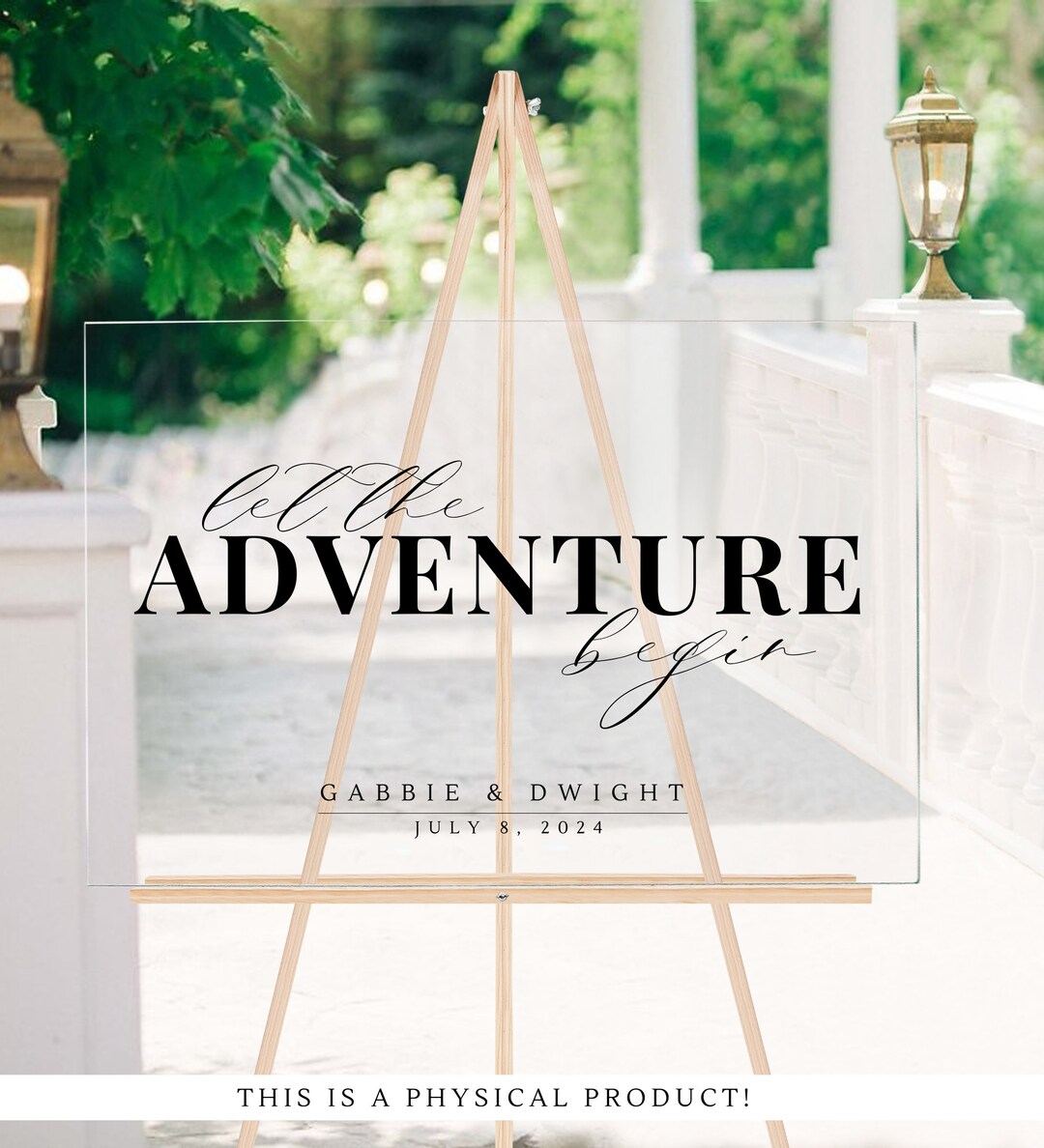 Let the Adventure Begin Welcome Sign Acrylic Wedding Welcome Sign ...