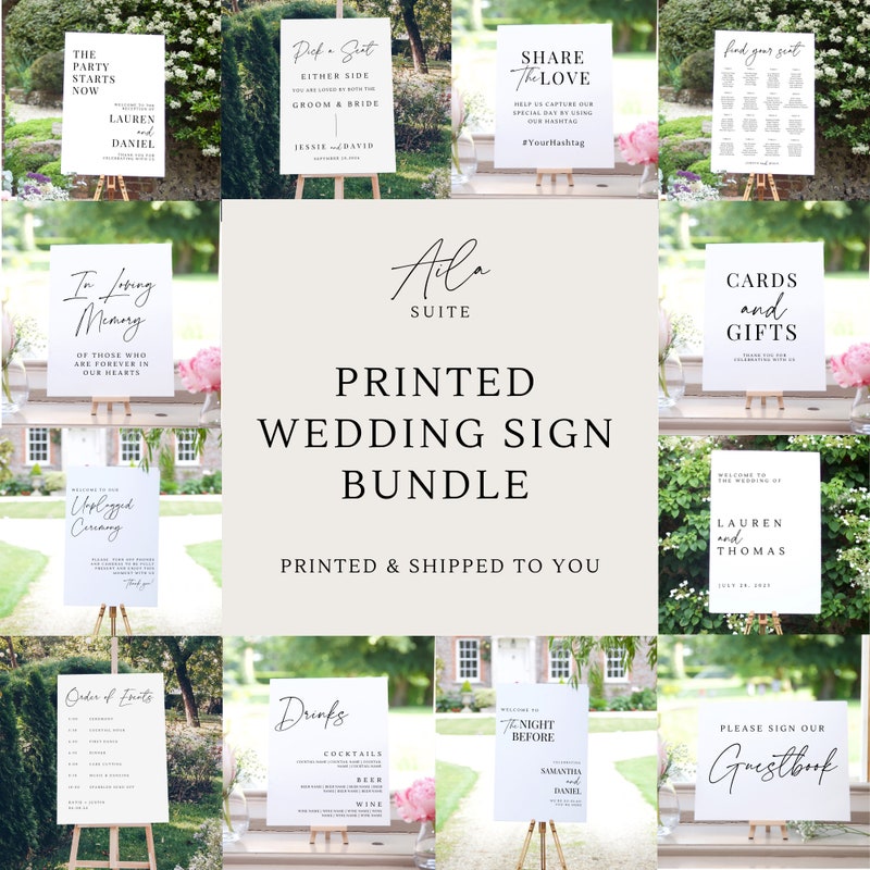 Wedding Sign Bundle - Etsy