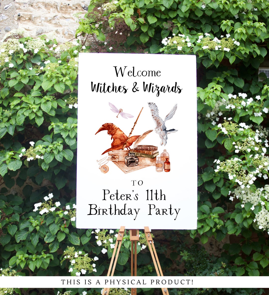 Wizard Theme Party Sign Magical Birthday Sign Wizarding World Theme ...