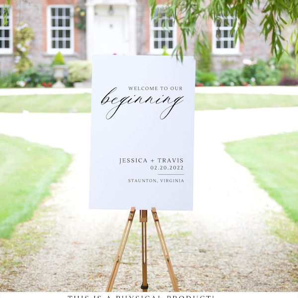Printed Welcome Wedding Sign - Etsy