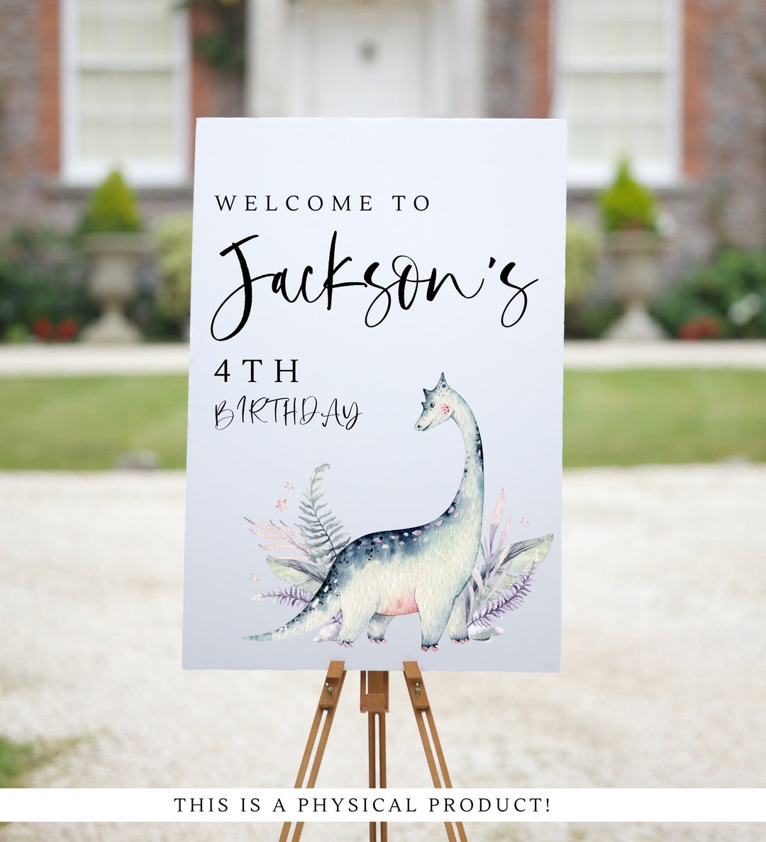 Dinosaur Party Sign Dinosaur Birthday Sign Printed Party Sign Birthday ...