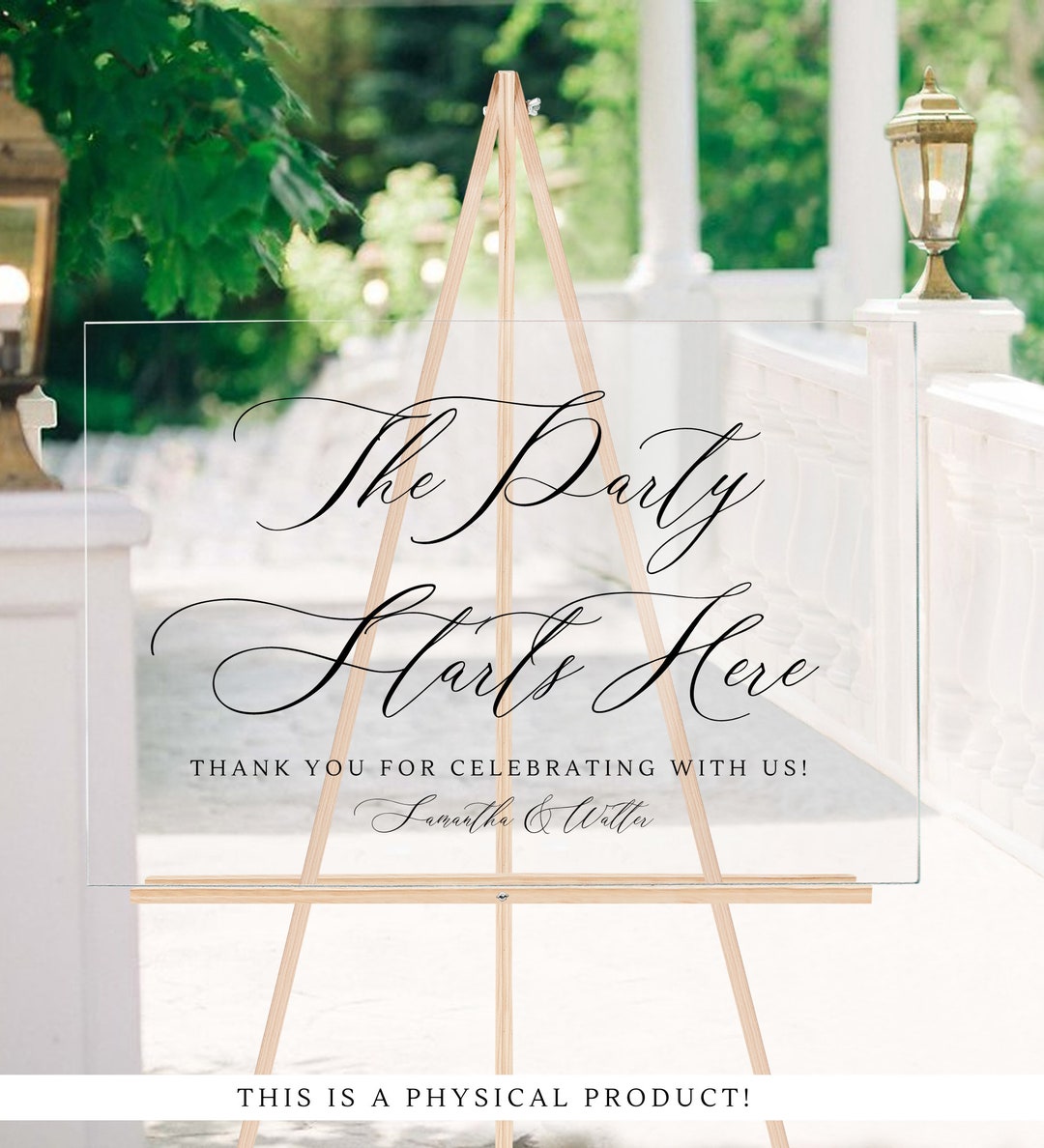 The Party Starts Here Welcome Sign Acrylic Wedding Welcome Sign Custom ...