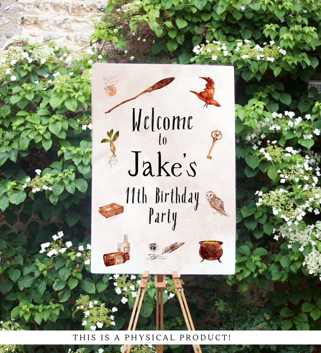 Wizard Theme Party Sign | Magical Birthday Sign | Wizarding World Theme ...